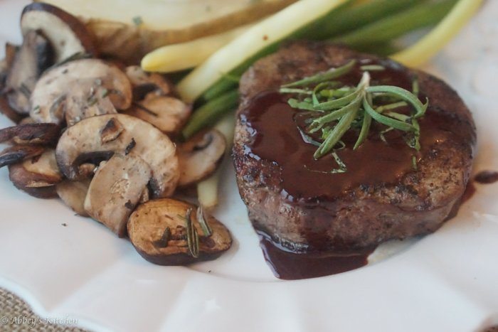 Valentine's Day Beef Tenderloin with Dark Chocolate Port Sauce