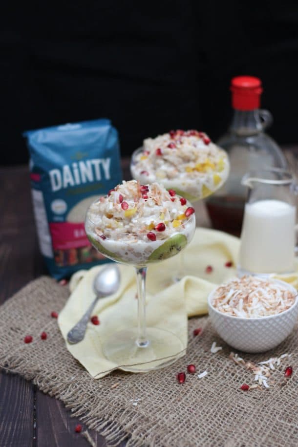 VEGAN Coconut Rice Pudding with Mango and Kiwi | Easy Gluten Free ...