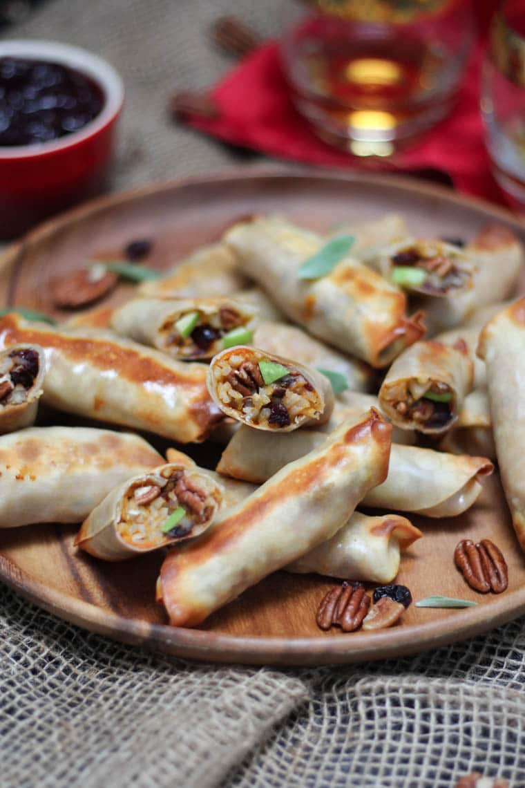 Baked Spring Rolls with Vegan Sweet Potato Stuffing - Abbey's Kitchen