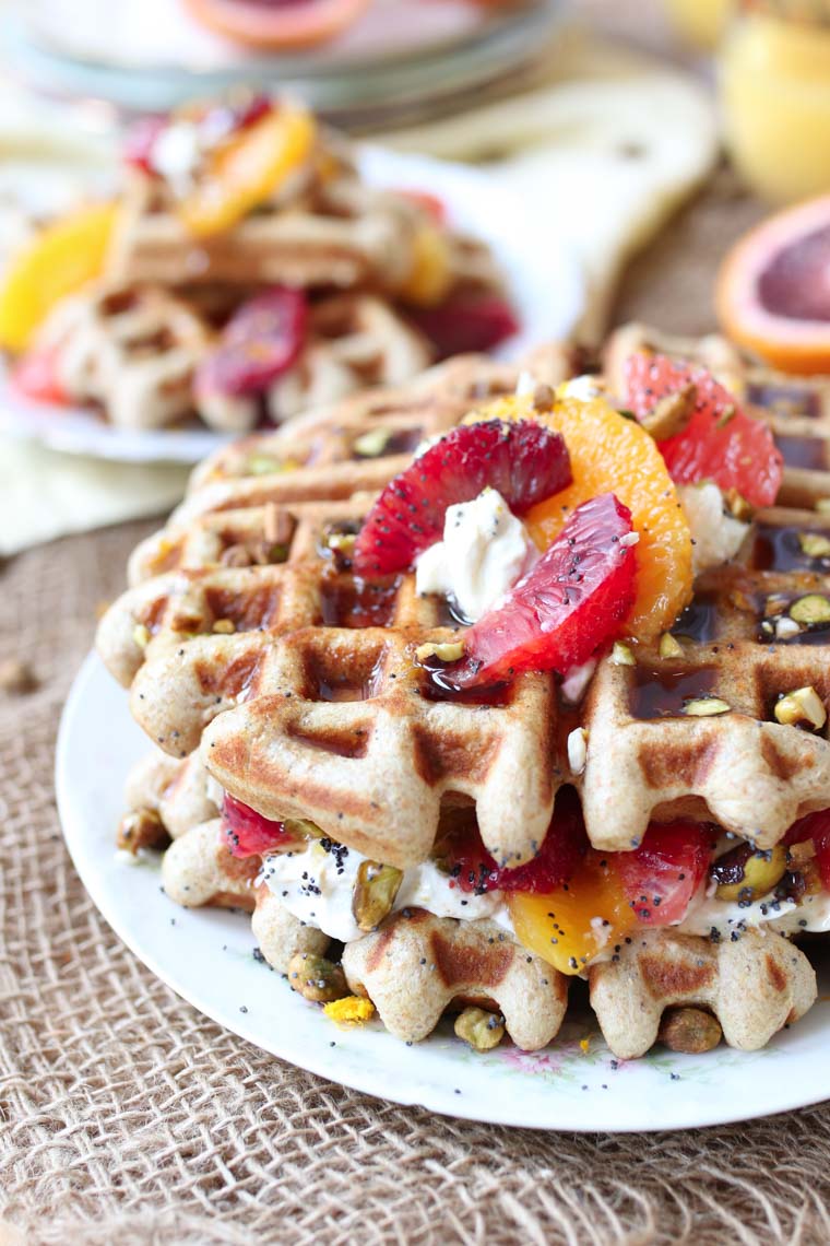 Gluten Free Waffles with Orange and Poppyseed (Vegan Mother's Day ...