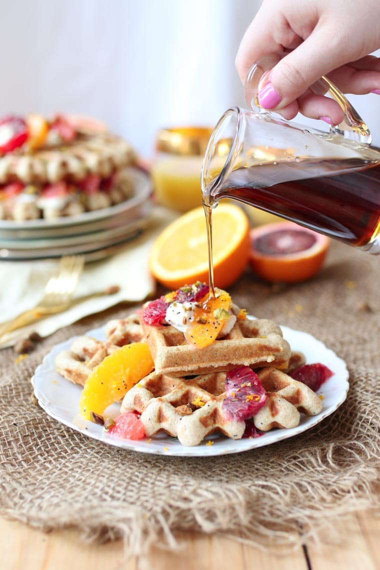 Gluten Free Waffles with Orange and Poppyseed (Vegan Mother's Day ...