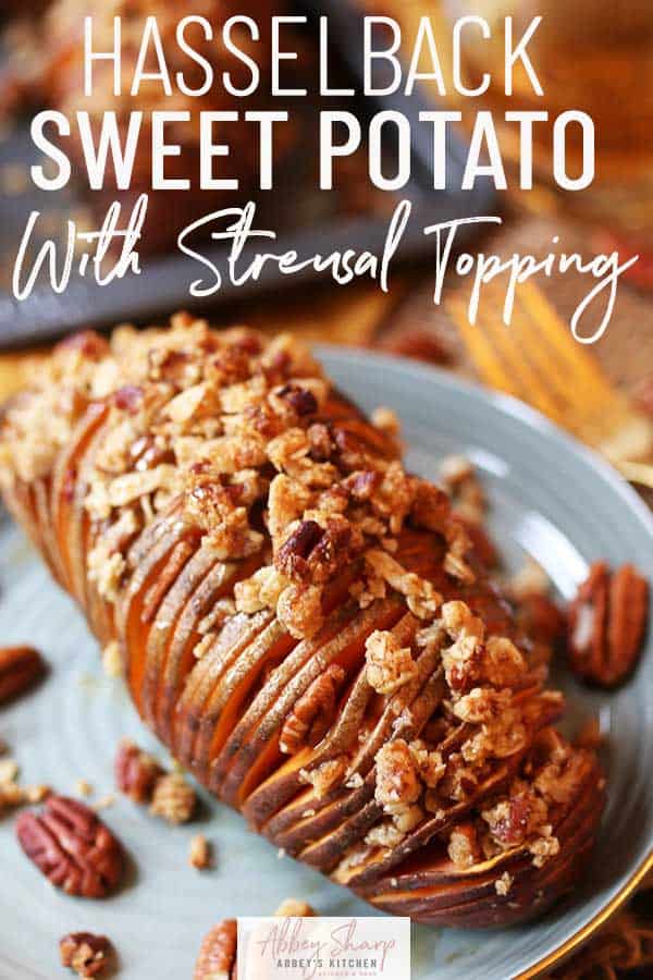 Hasselback Sweet Potatoes (Vegan & Healthy!) - Abbey's Kitchen