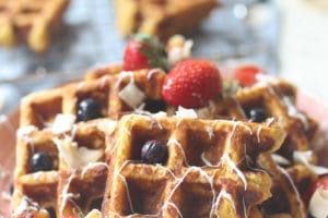 BLW Toddler Carrot Cake Waffles | Gluten Free & Iron - Abbey's Kitchen