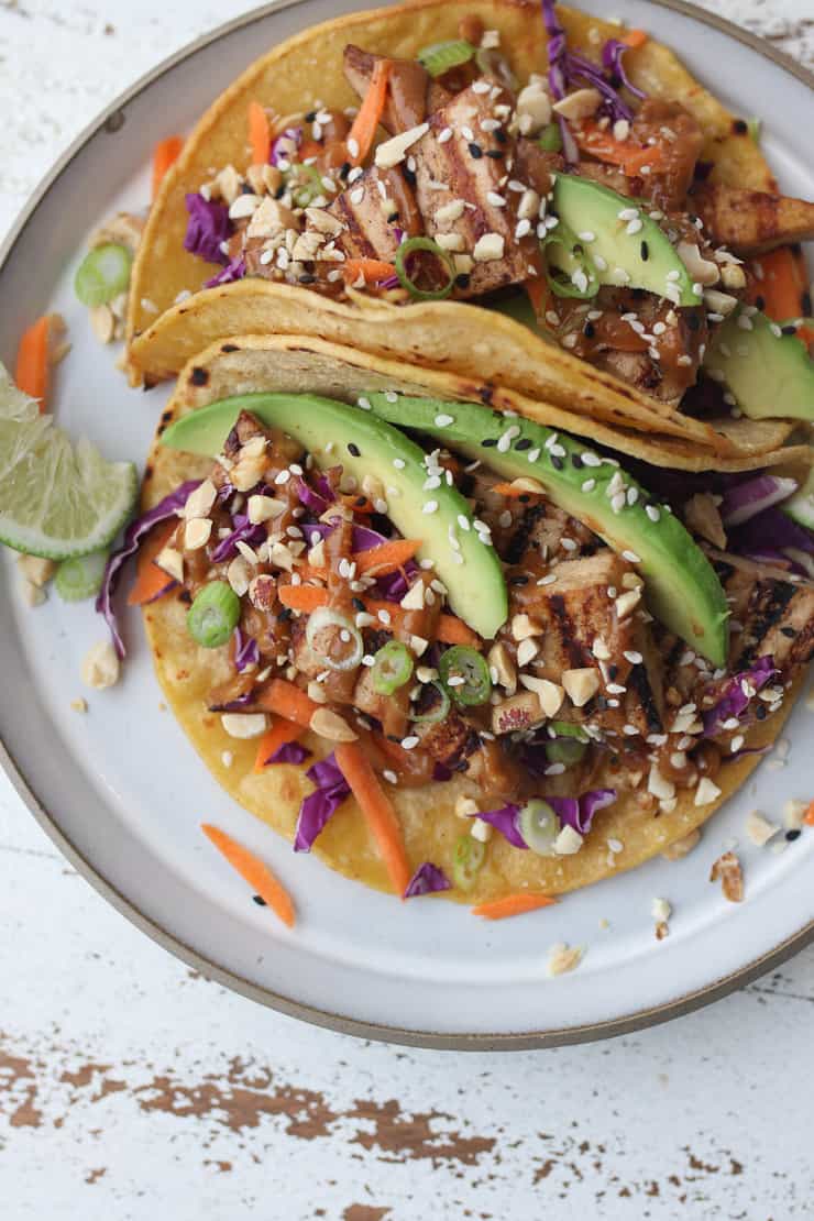 Tofu Tacos Recipe with Peanut Sauce | Vegan and Gluten Free! - Abbey's ...