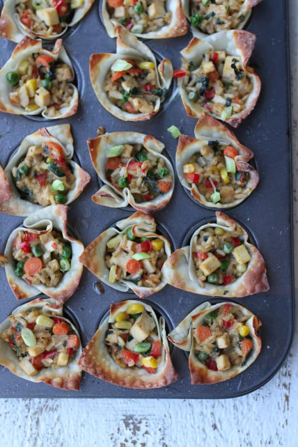 Mini Fried Rice Cups (Kid and Toddler Friendly) - Abbey's Kitchen