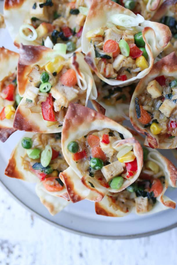 Tofu Fried Rice Mini Snack Cups (Toddler Friendly) - Abbey's Kitchen