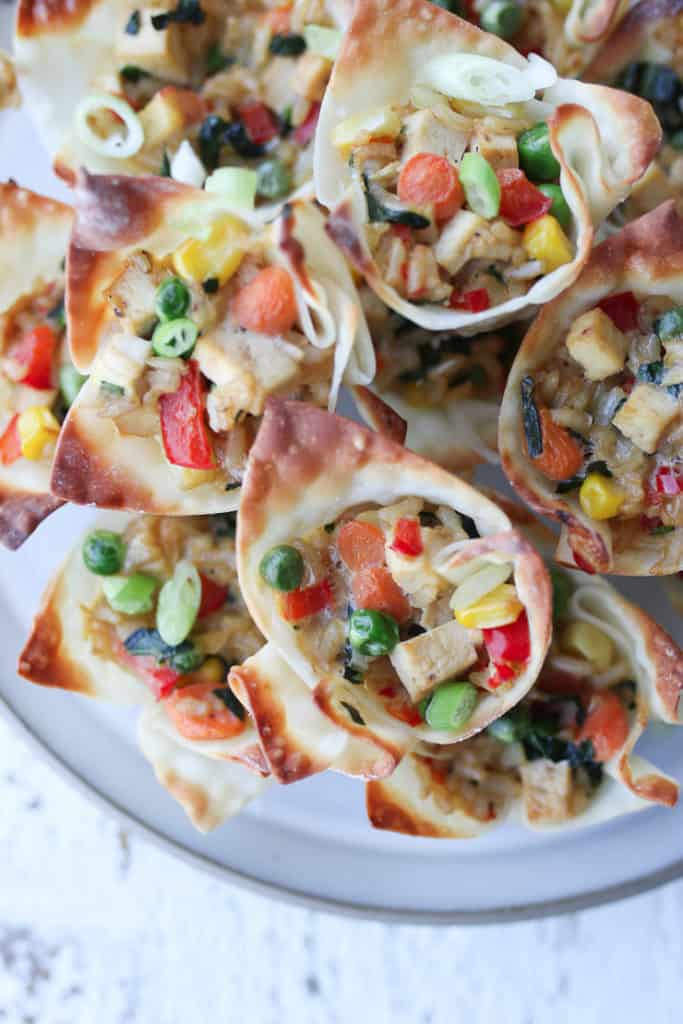 Tofu Fried Rice Mini Snack Cups (Toddler Friendly) - Abbey's Kitchen