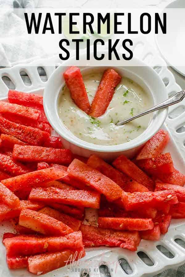 Watermelon Fries with Coconut Lime Dip | Healthy Summer Snack! - Abbey ...