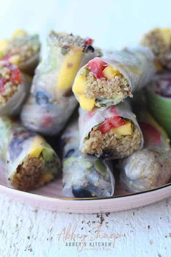 Fruit Spring Rolls (Easy Vegan Recipe) - Abbey's Kitchen