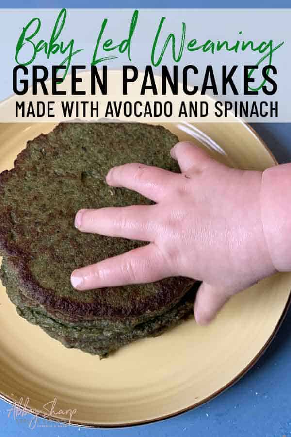 Green pancakes with Spinach & Avocado (BLW & Toddler Friendly) - Abbey ...