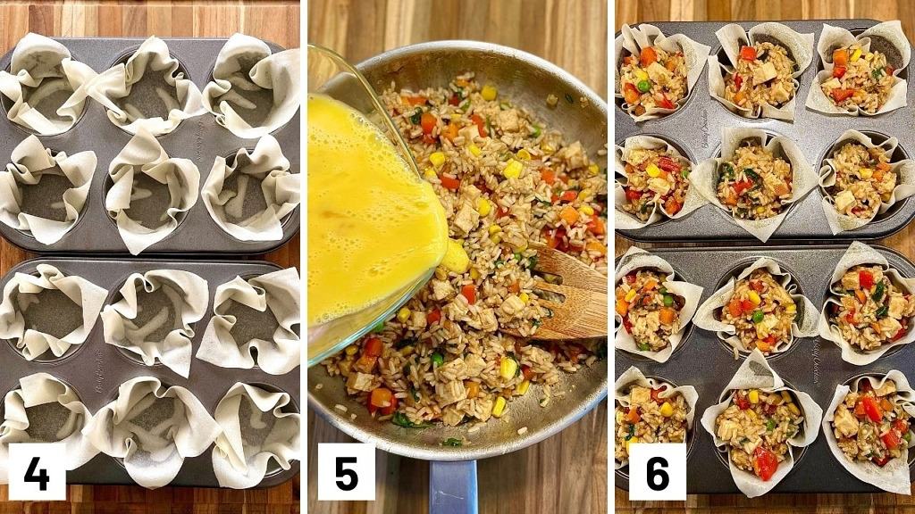 Tofu Fried Rice Mini Snack Cups (Toddler Friendly) - Abbey's Kitchen