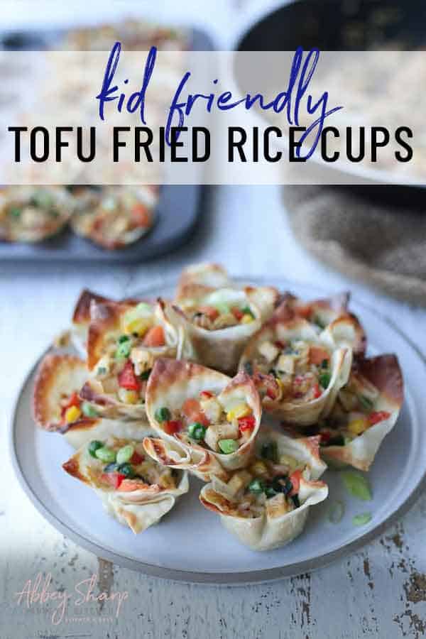 Tofu Fried Rice Mini Snack Cups (Toddler Friendly) - Abbey's Kitchen