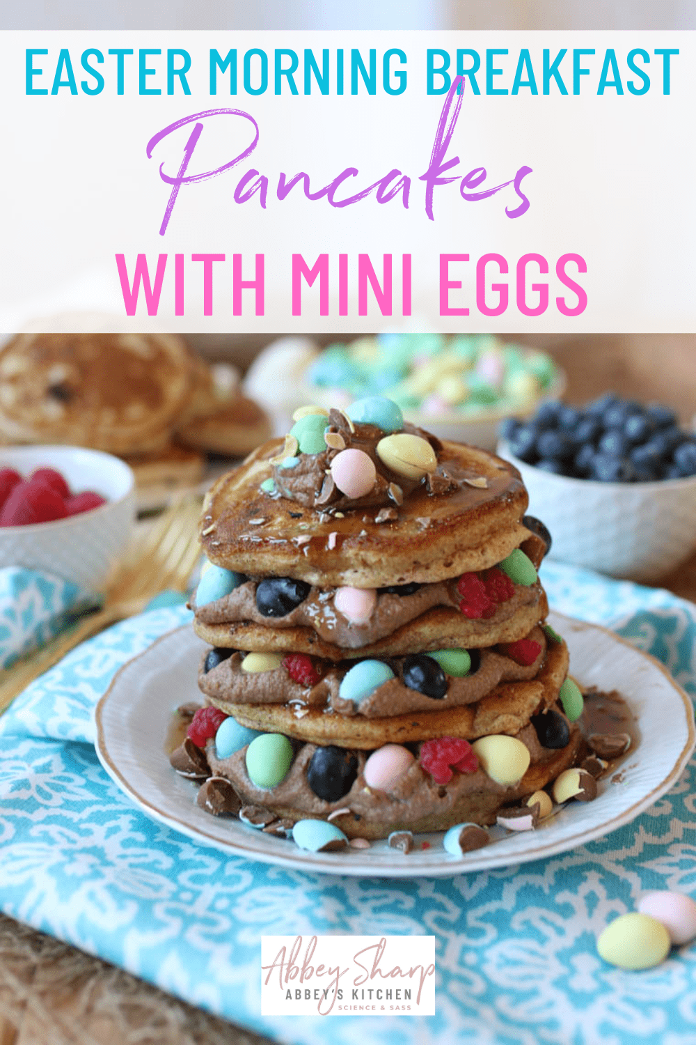 Easter Morning Breakfast Pancakes with Mini Eggs (Gluten-Free) - Abbey ...